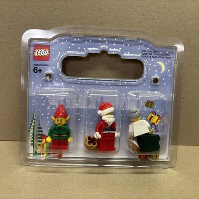 New LEGO Christmas Minifigure Set with Santa, Mrs. Clause & Elf 853606 ...