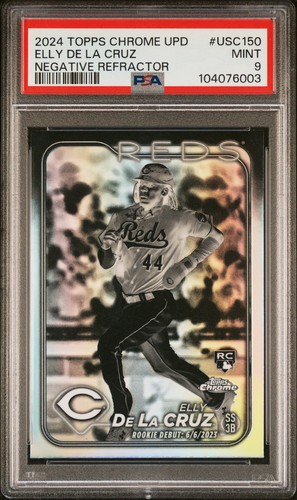 2024 TOPPS CHROME UPDATE NEGATIVE REFRACTOR #USC150 ELLY DE LA CRUZ ...