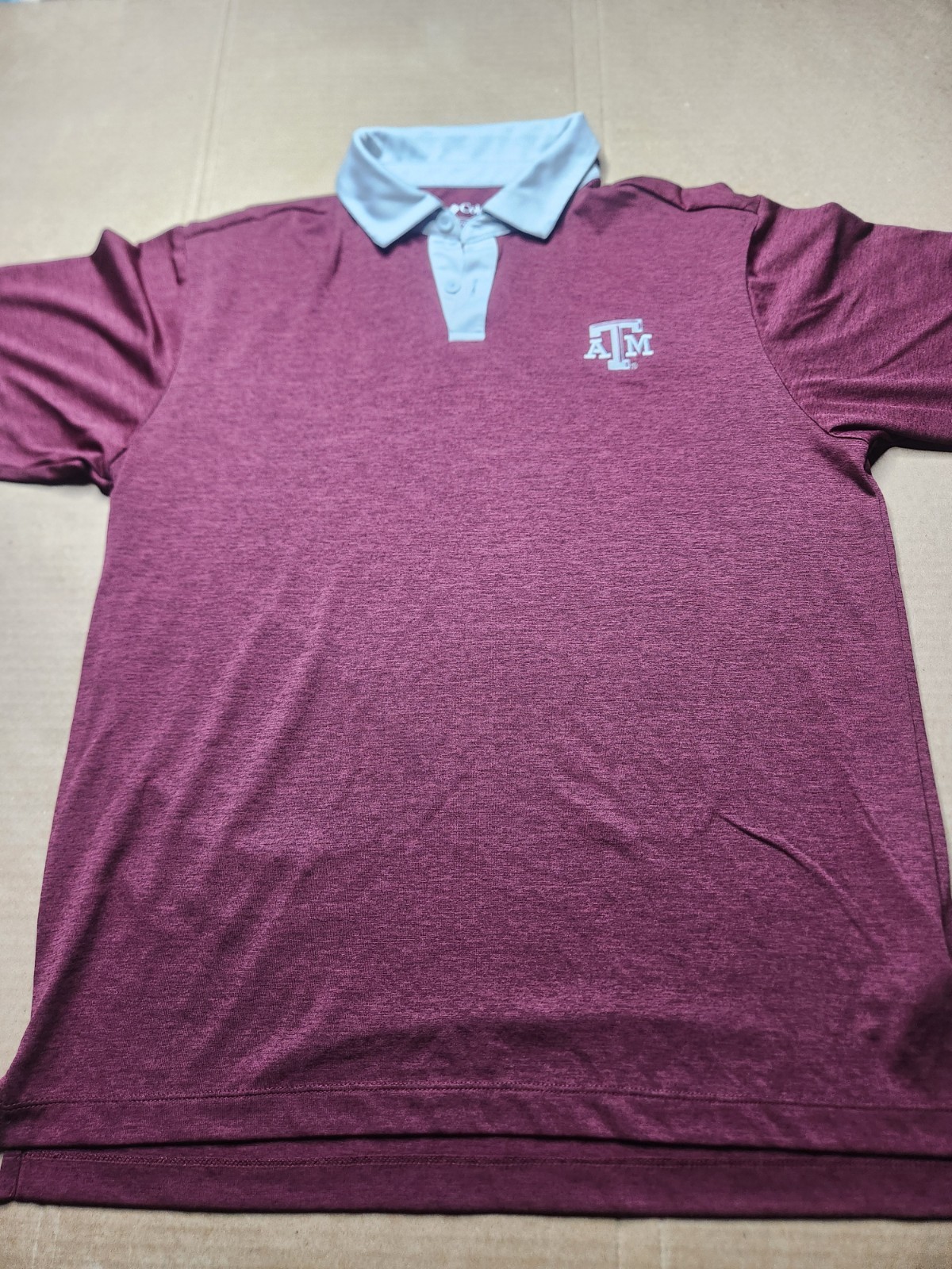 Columbia Texas A&M Golf Men's Large Maroon Polo Shirt Embroidered | eBay