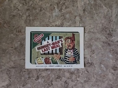 1979 SWANSONG FLEER CORP CRAZY LABELS NUMBER 32 | eBay