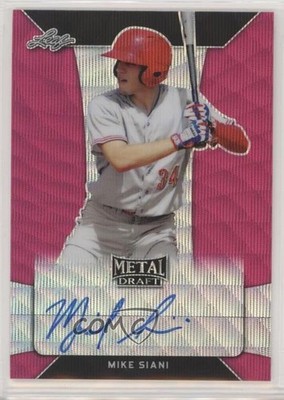 2018 Leaf Metal Draft Pink Wave /10 Mike Siani #BA-MS1 Auto | eBay