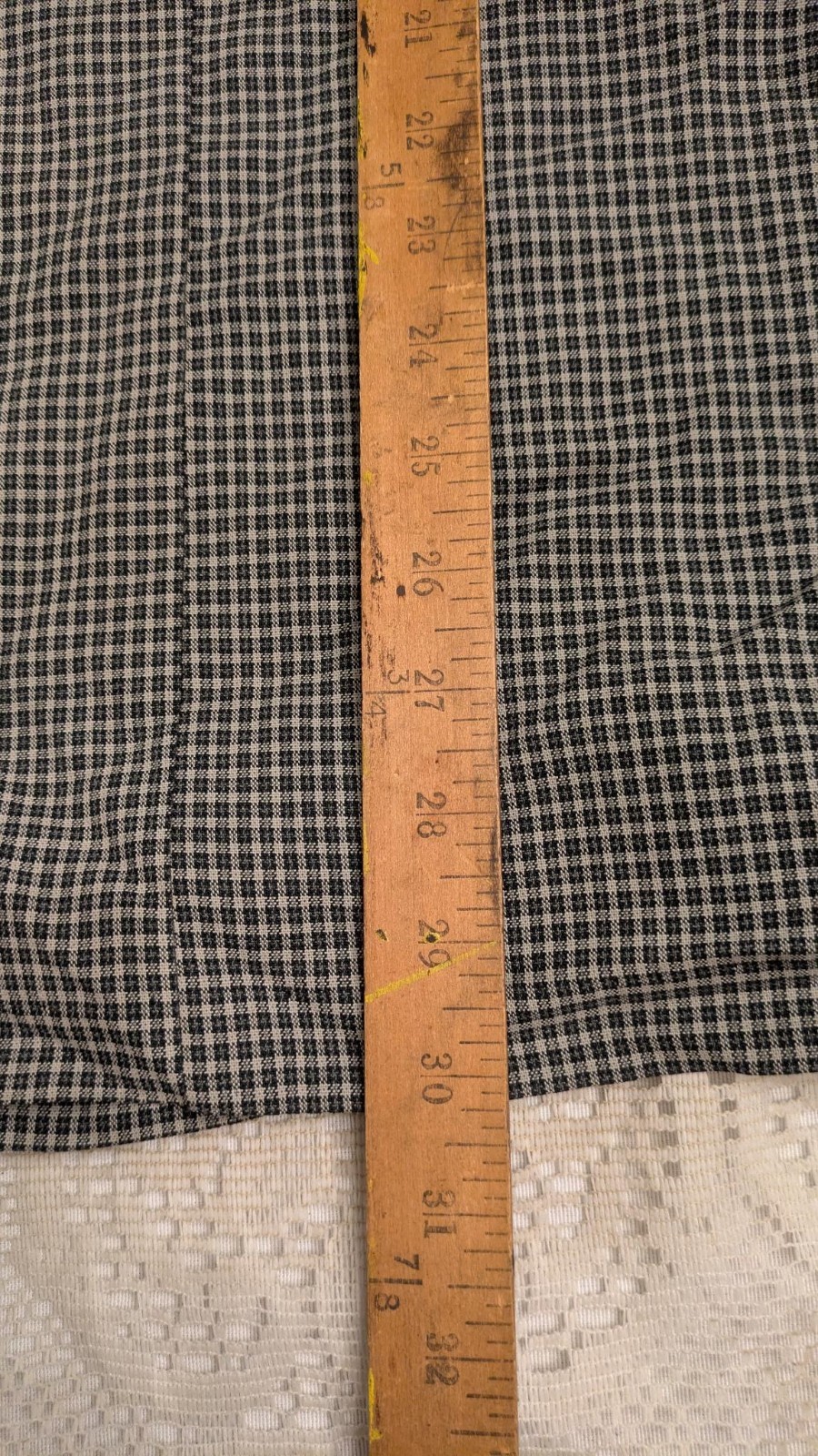 Vintage Plaid Black and White Pencil Skirt Size M/L - Gem