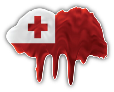Tonga Flag Blot Car Bumper Sticker Decal | eBay