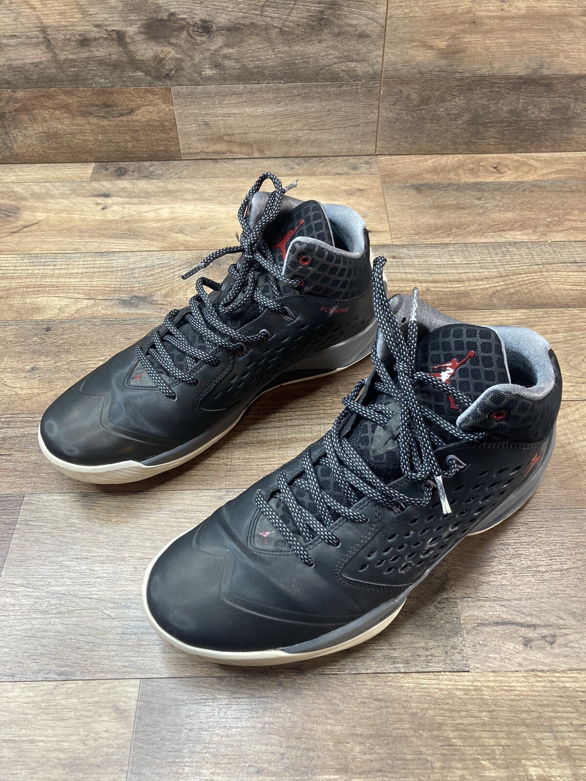 Nike Jordan Prime Mania X Flywire 769931-004 Sz 10.5 Black, white red ...