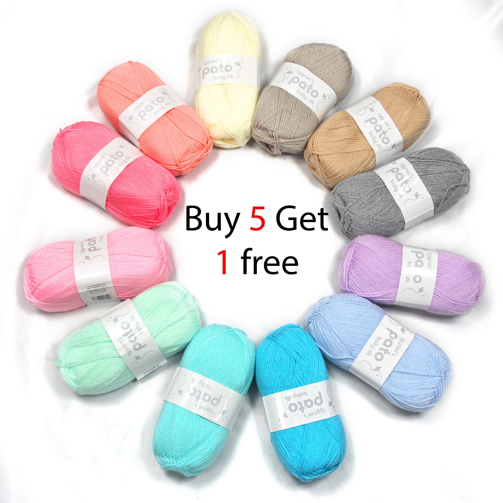 Cygnet Baby Pato DK Knitting Yarn / Wool - 100g Double Knit Ball - 13 ...