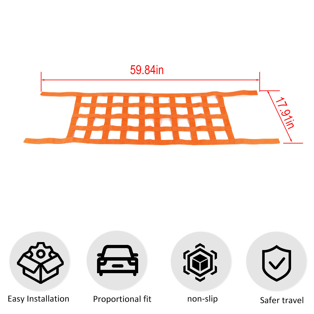 Mesh Cargo Net Roof Top Netting Hammock for 1997+ Jeep Wrangler JK JL ...