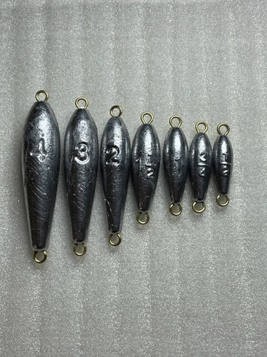 Trolling Sinker Torpedo Inline Weight 1/2 oz, 3/4 oz, 1 oz, 1 1/2 oz ...