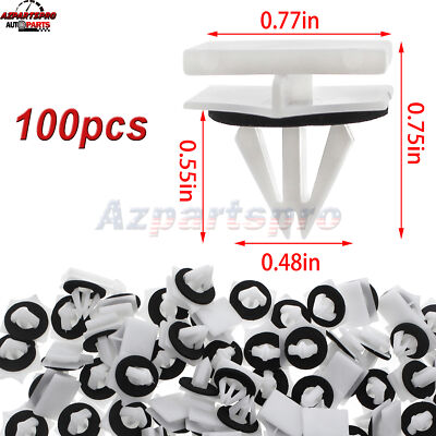 100pcs Rocker Panel Moulding Clips Retainer For Auveco 20377 GM ...