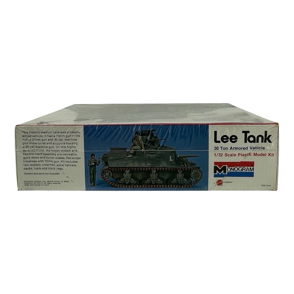 Vintage 1973 Monogram 1/32 Model U. S. Lee Tank Kit # 7536 | eBay