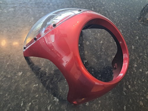 Universal Cafe Racer 7 inch Headlight Fairing - Red | eBay UK