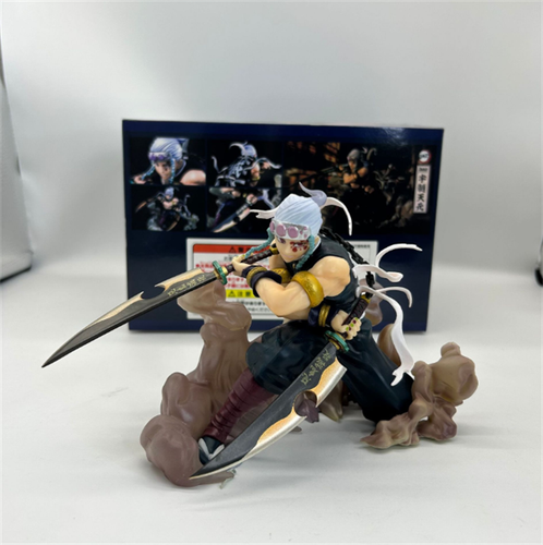 Anime Demon Slayer Uzui Tengen Cosplay PVC 12cm Figure Statue Model Toy ...