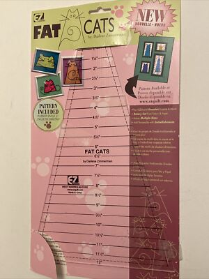 Darlene Zimmerman Fat Cats Quilting Ruler # 8823747 Pattern Included ...