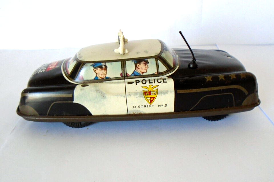 1950s Tinplate Friction Drive Police Car Toy by Dibro England - Rare ...