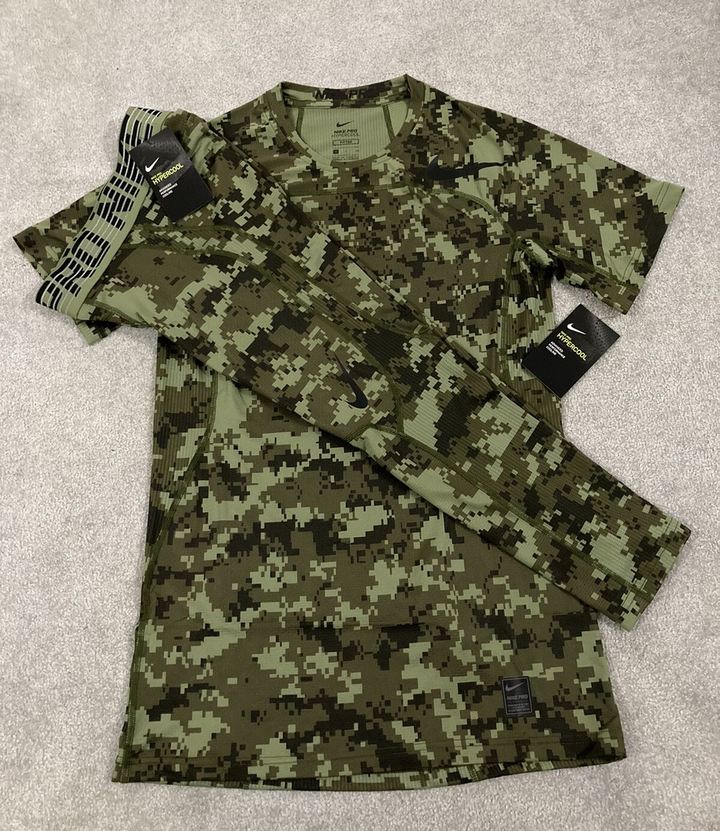 Nike Pro Combat Camouflage Shirt Nike Football Academy T Shirt In Grey