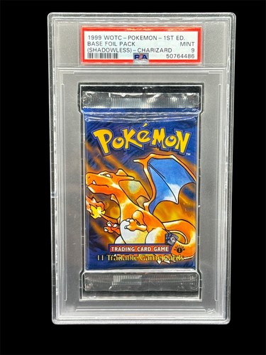 Pokémon 1st Edition Shadowless Base Set Booster Pack PSA 9 ( Charizard ...
