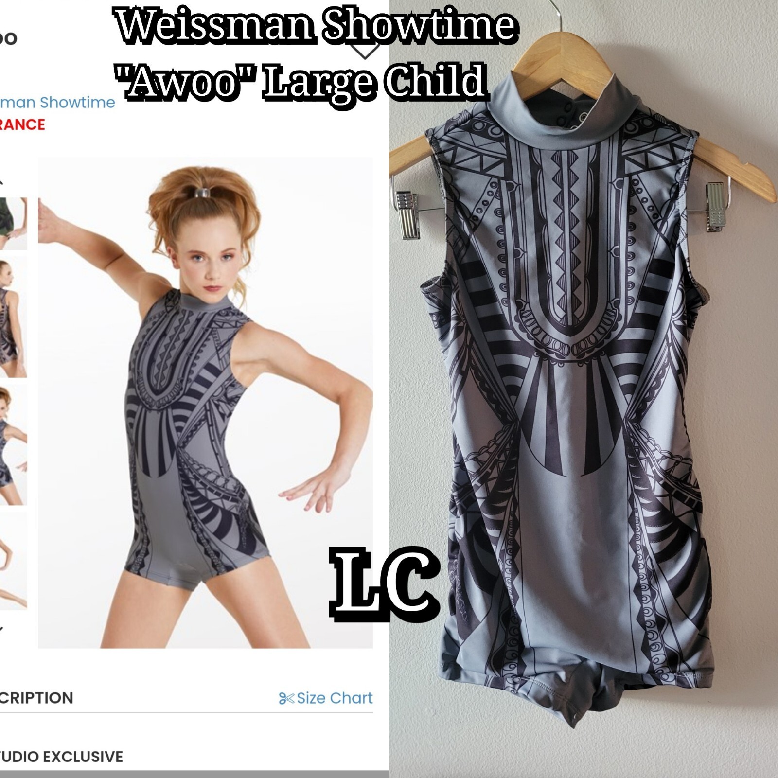 Weissman Showtime 11868 Awoo Dance Costume Size CL Ac… - Gem