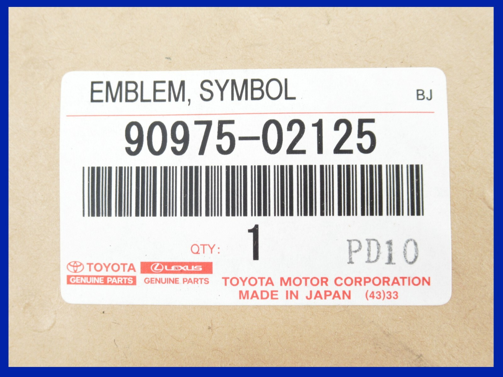 Genuine OEM Lexus 90975-02125 Radiator Grille Emblem | eBay