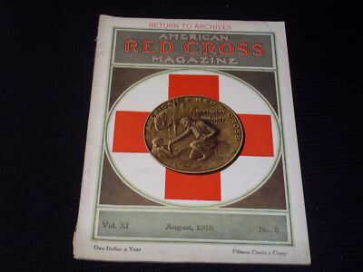 1916 AUGUST THE RED CROSS MAGAZINE - VERY NICE FRONT COVER - E 536 | eBay