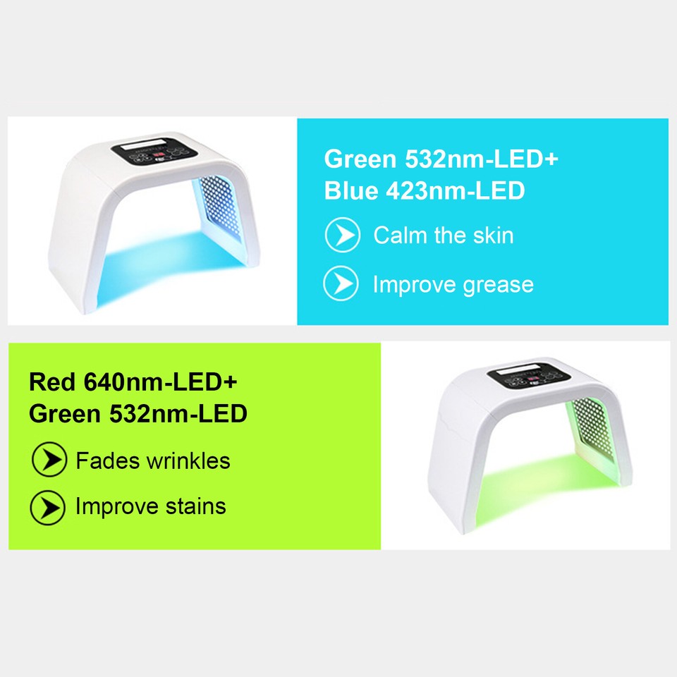 LED Face Mask Light Therapy-7 Color LED Therapy Light Lamp Facial Skin ...