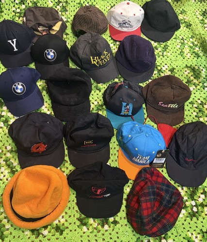 Vintage Modern Mix Snap Strapback Fitted Cap Hat Lot As Is | eBay