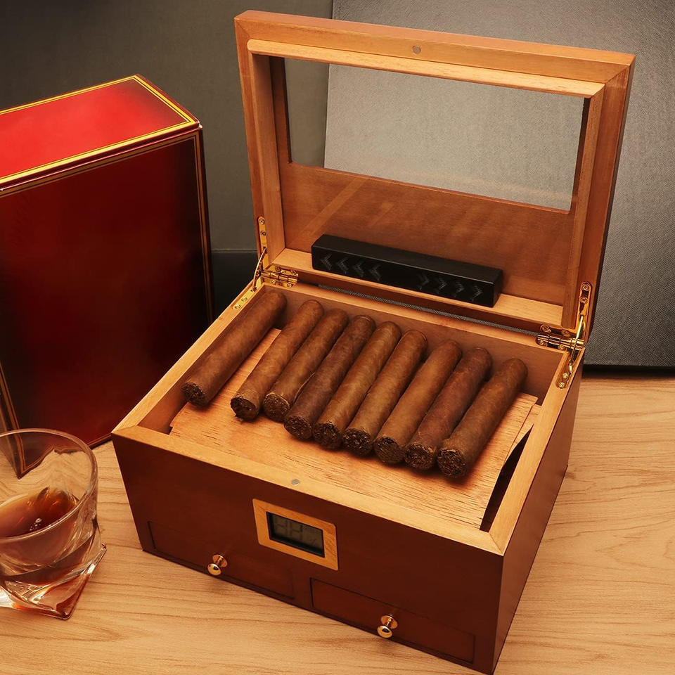 Cigar Humidifier, Cigar Humidor Humidifiers, Black Cuboid Humidor ...