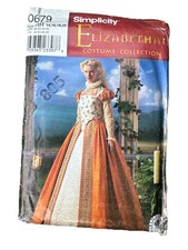 Simplicity 8881 Historical Elizabethan Costume Pattern Size RR Uncut ...