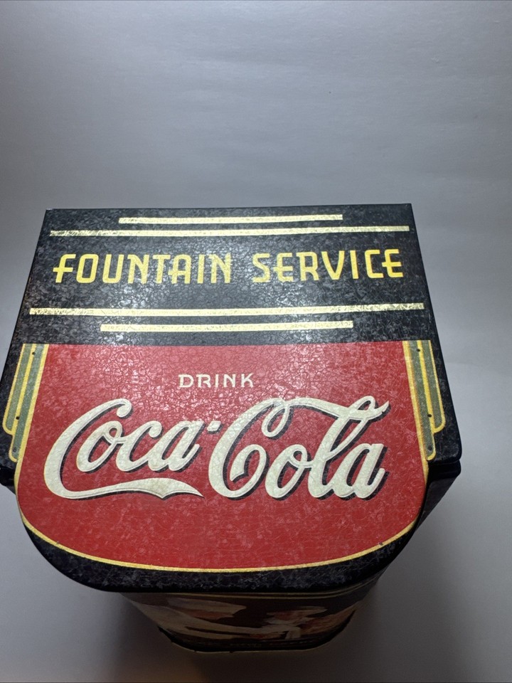 Vintage Coca-Cola Tin Box The Tin Box Co. 1995 Retro Fountain Service ...