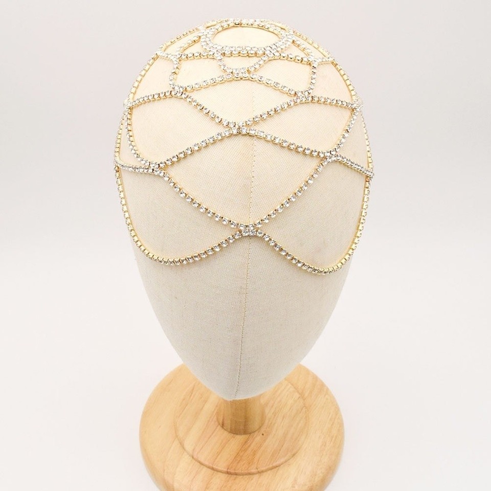 Boho Hollow Rhinestone Mesh Headpiece Hair Accessories | eBay