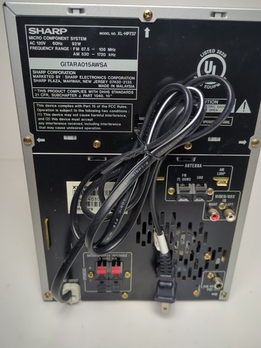 Sharp XL-HP737 5 CD AM/FM Stereo Micro Component System W/Remote Read ...