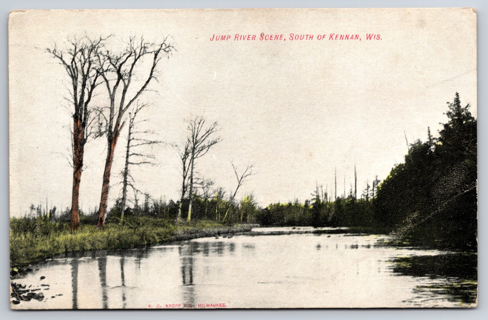Jump River Scene South of Kennan Wisconsin WI c1910 Postcard | eBay
