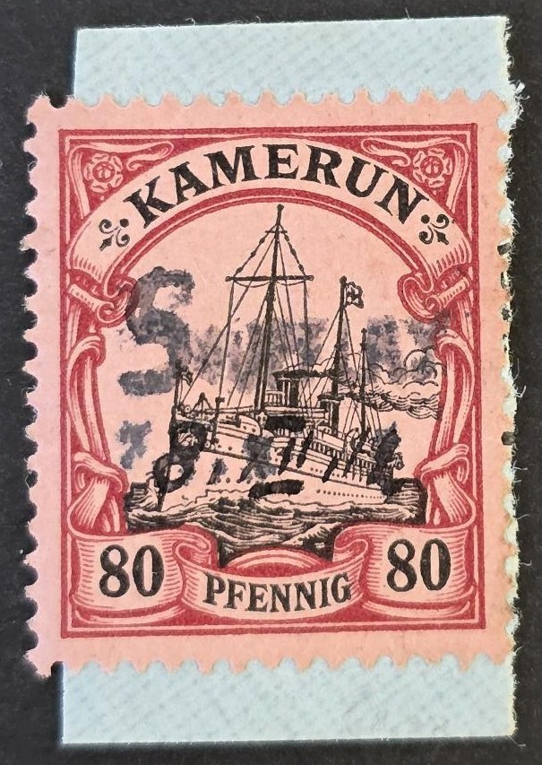 KAMERUN GERMAN COLONIES 1900 Used 80 Pf Michel #15 SOUFFLAY 18.XII.12 ...