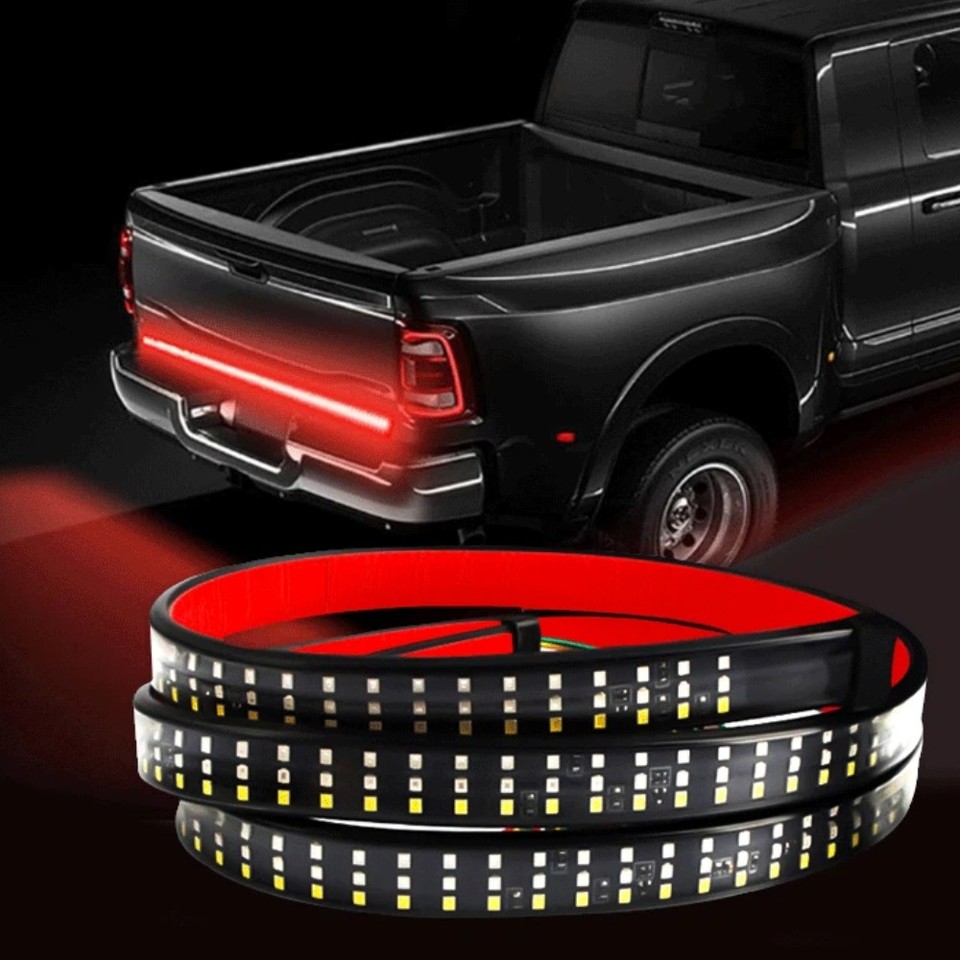 LED Tailgate Light Bar 60" Triple Row 5-Function Strip for Pickup ...