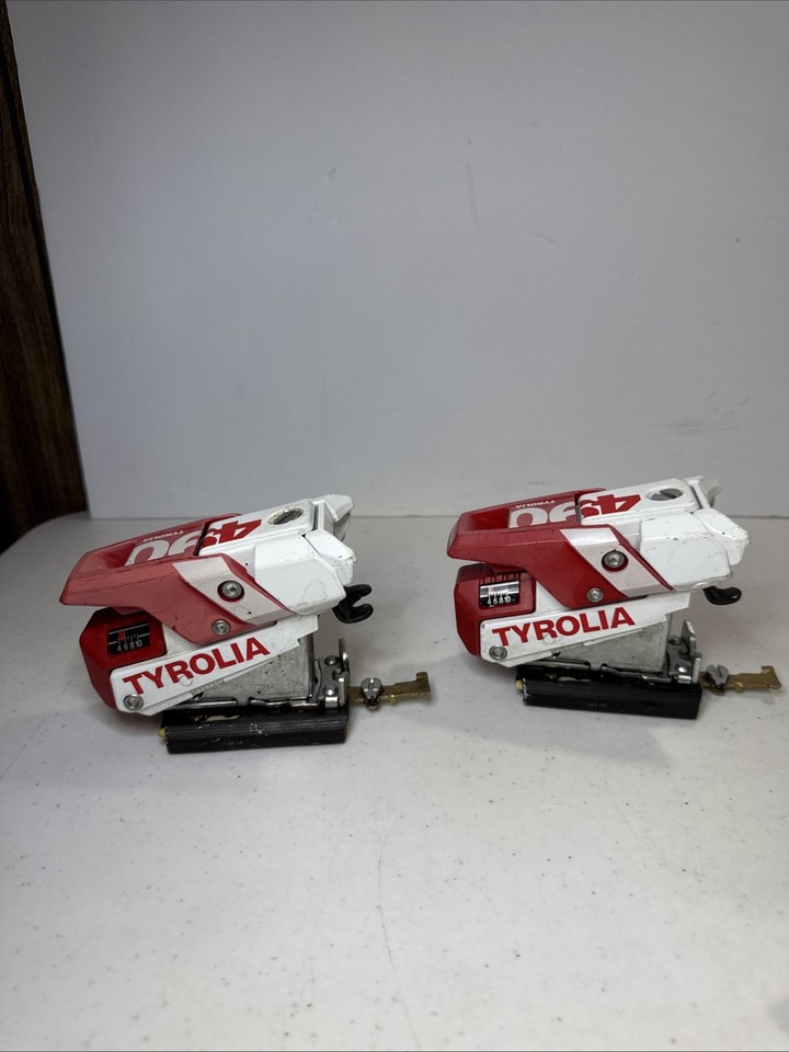 Tyrolia 490 Ski Bindings With Brakes Red And White | eBay