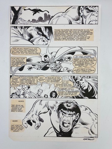 HULK ORIGINAL COMIC ART PRINT MARVEL COMICS SAL BUSCEMA | eBay