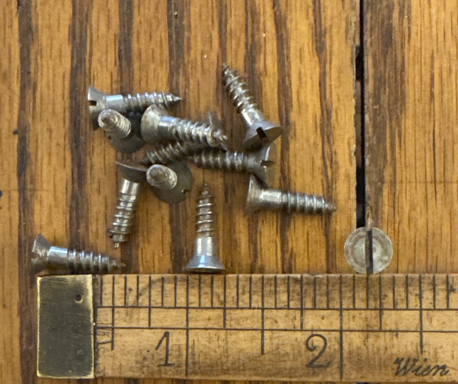 #7 X 5/8” Antique Wood Screws Flat Head Slotted Steel American Made ...