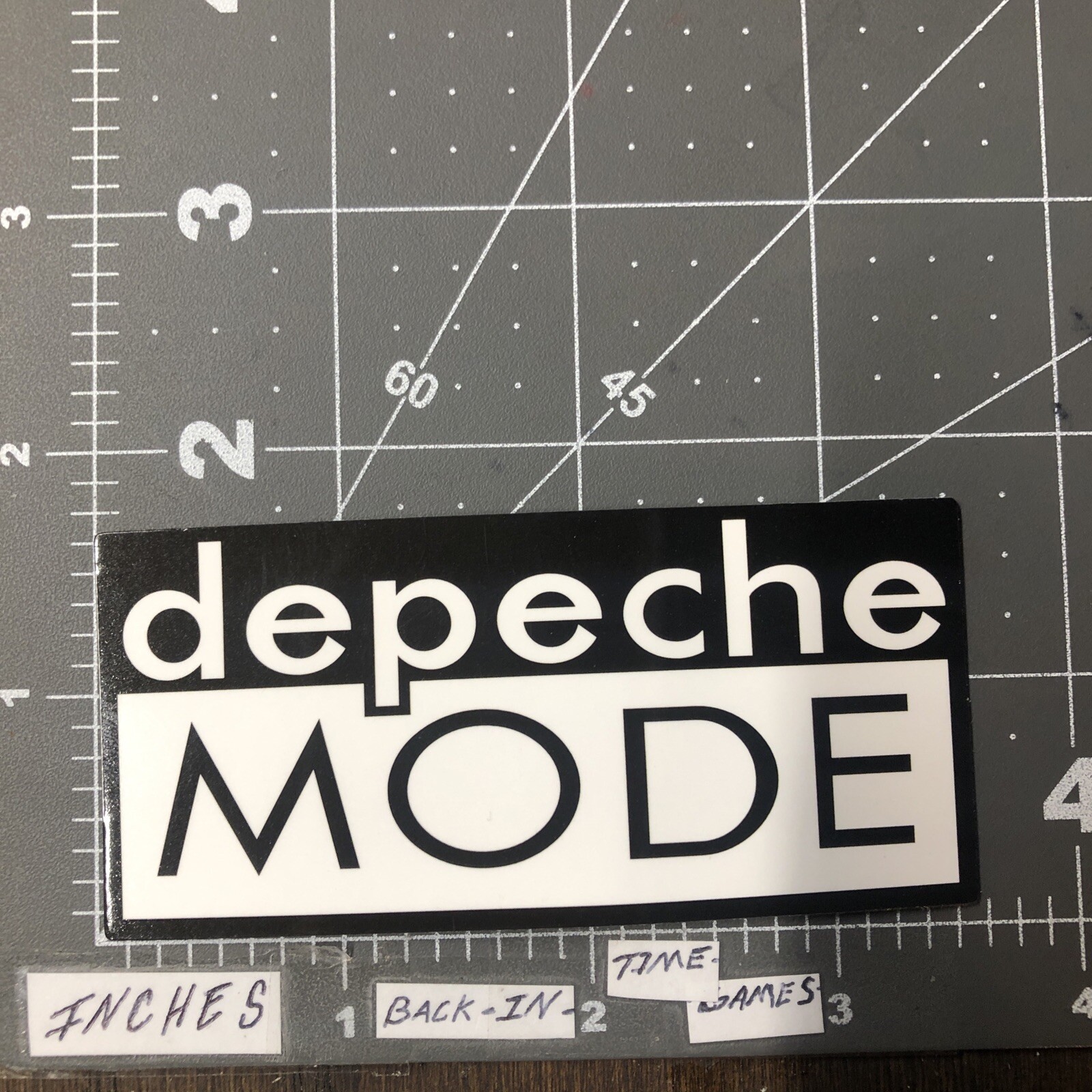 Glossy Depeche Mode Sticker For Skateboard Radio Phone Hard Hat Toolbox ...