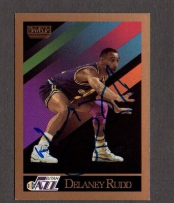 Delaney Rudd 1990-91 Skybox authentic autographed card Jazz | eBay