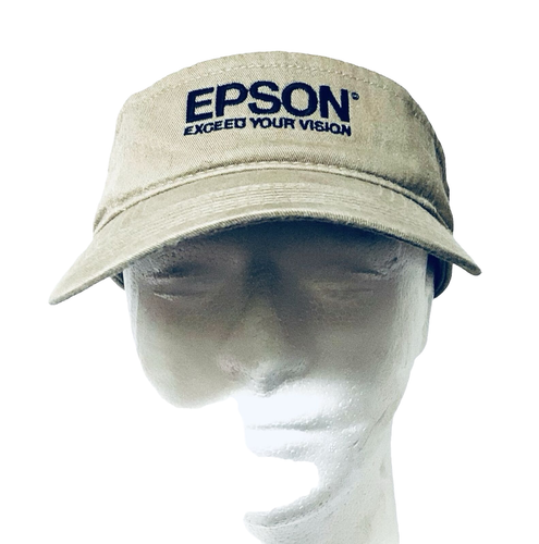 Epson Logo Visor Exceed Your Vision Beige Black Hat Printer Company ...