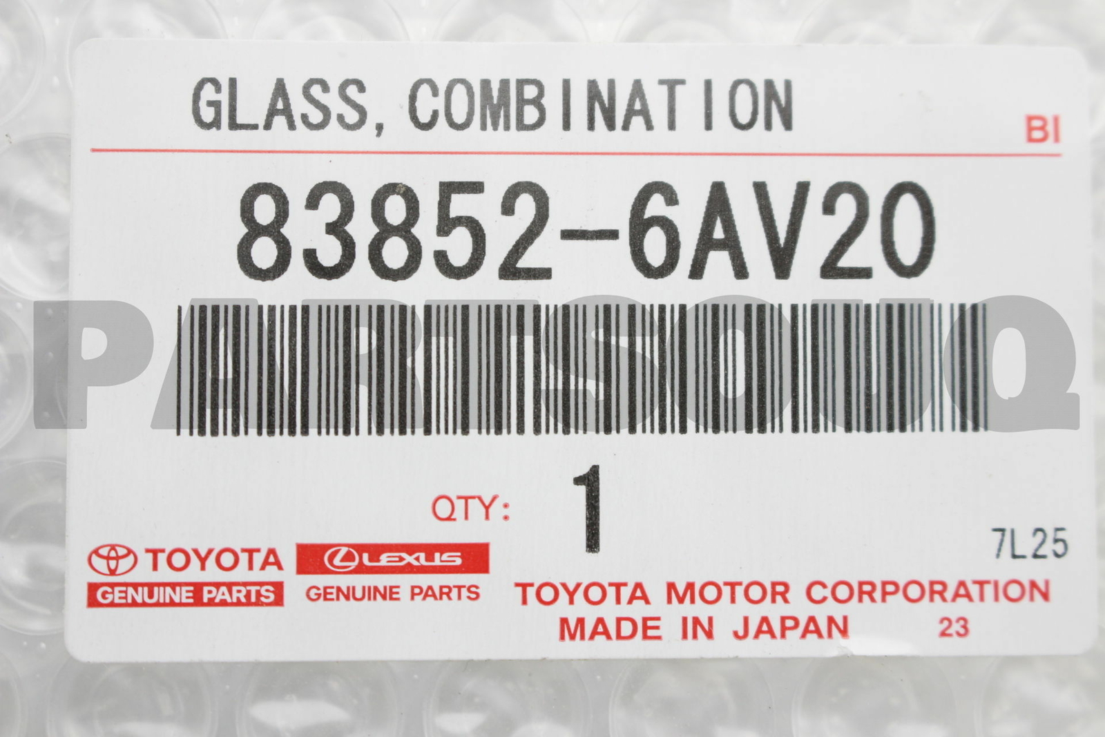 838526AV20 Genuine Toyota GLASS, COMBINATION 83852-6AV20 | eBay