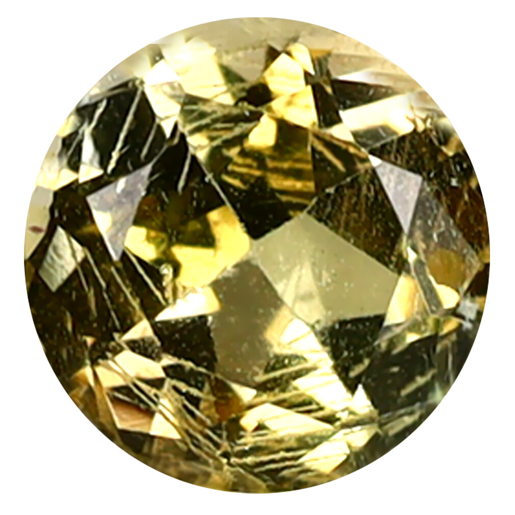 0.78 ct Unbelievable Round Cut (6 x 6 mm) Unheated / Untreated Yellow ...