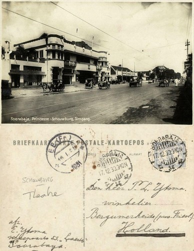 indonesia, JAVA SOERABAIA, Simpang, Princess Theatre (1930) RPPC ...