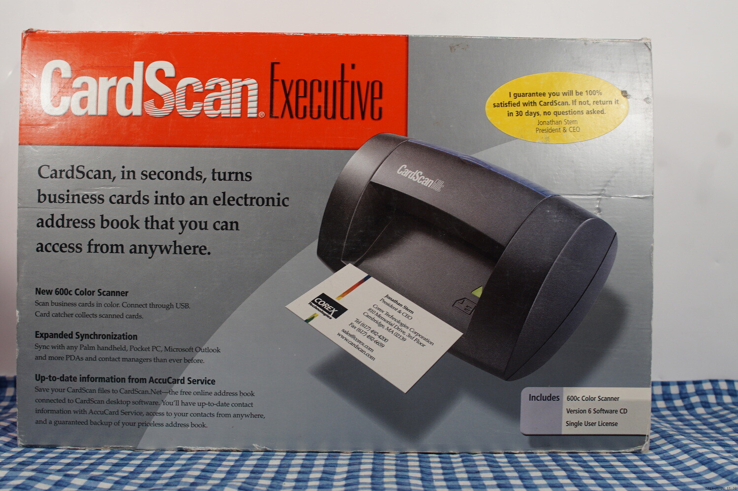 COREX CARDSCAN EXECUTIVE 600C Color Scanner Business Cards Version 6 ...