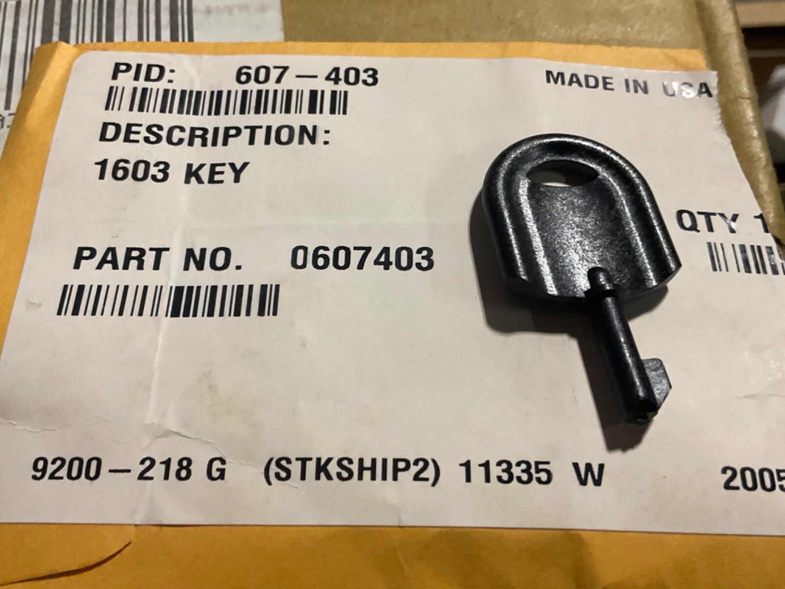 Tyco 0607403 Key - 1603 Key - 607-403 | eBay