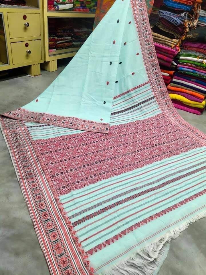 Assam Handwoven Khadi Cotton Saree Pure Mercerized Cotton Saree, Blouse ...