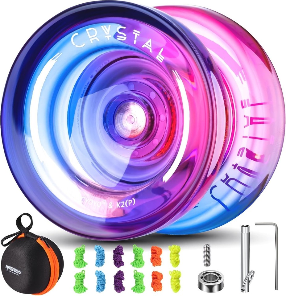 K2 Crystal Responsive Yoyo for Kids 8-12, Professional Fingerspin Trick ...