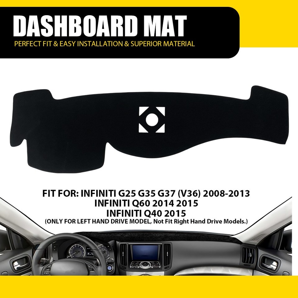 For 2008 2009 2010-2015 Infiniti G25 G35 G37 Dashboard Cover Pat Dash ...