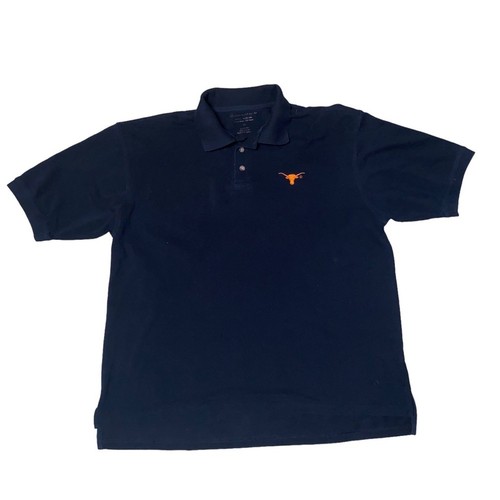 University Co-Op University of Texas Austin Longhorn polo shirt black ...