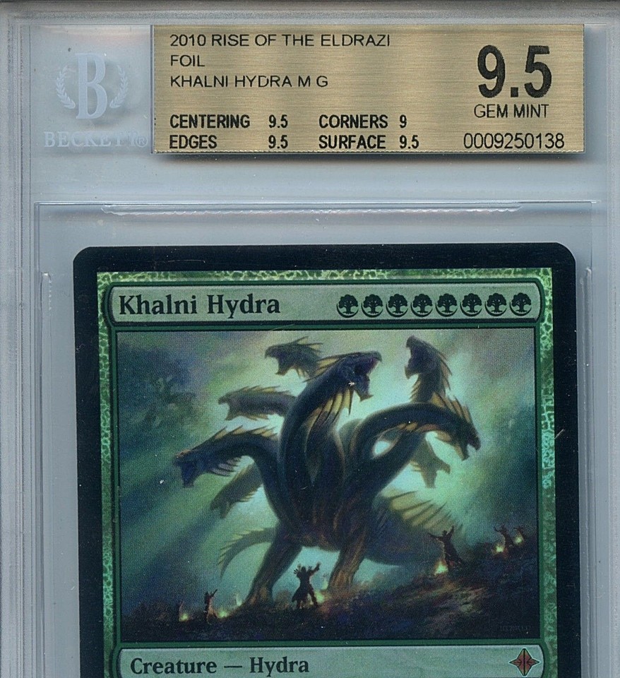 MTG Khalni Hydra BGS 9.5 Gem Mint Rise o/t Eldrazi Foil Magic Card ...