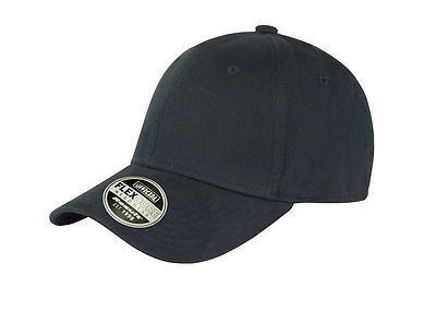 New Unisex Plain Black Flexible Fit Flex Core Cotton Fitted Baseball ...