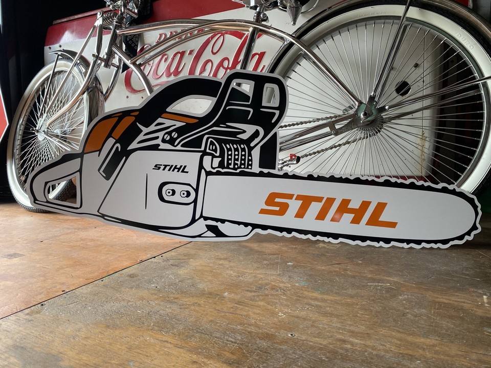 Antique Vintage Old Style STIHL Chainsaw Sign! | eBay